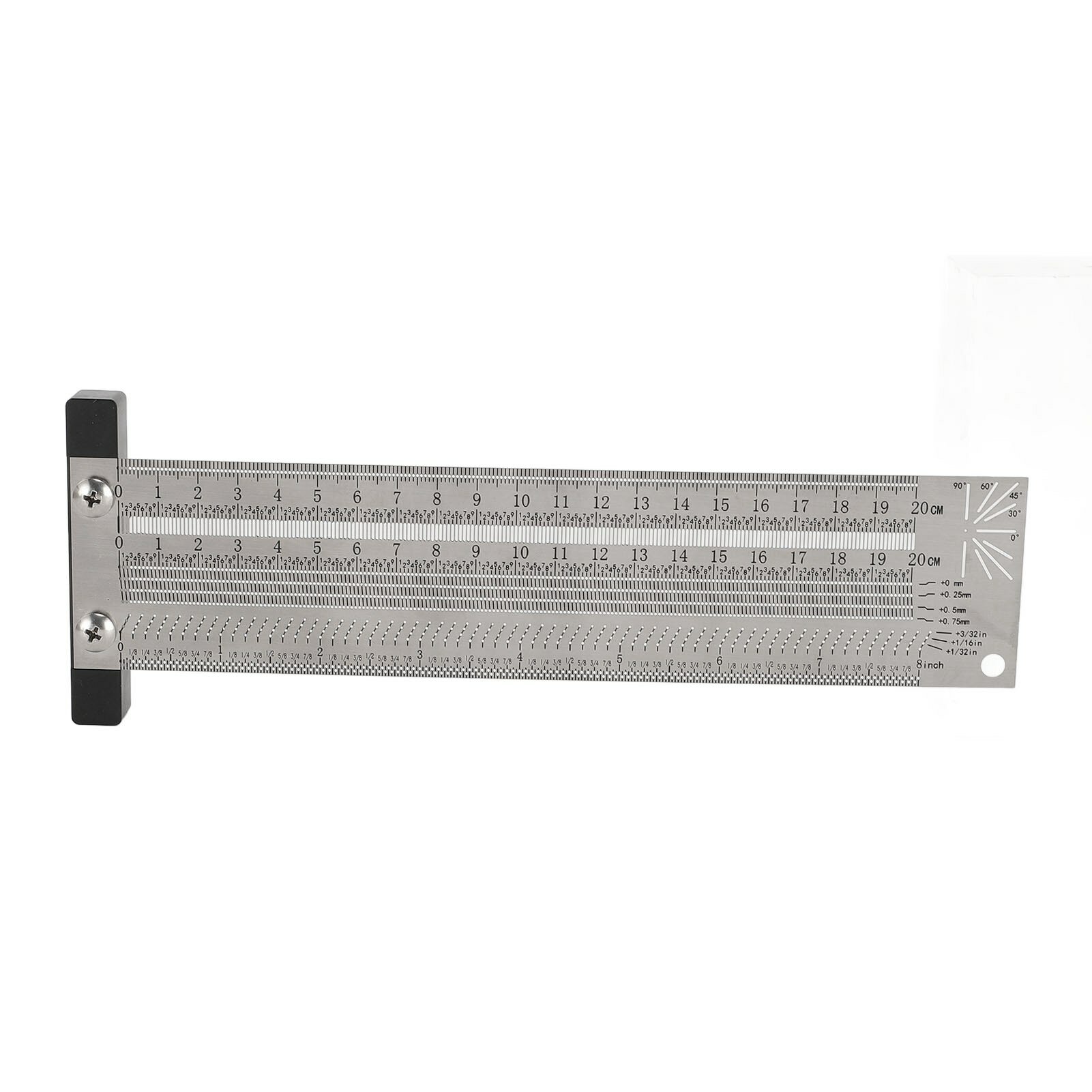 Маркировочная Т-образная линейка из нержавеющей стали 20 см, 8 дюймов, с карандашом для деревообрабатывающего сверлильного станка