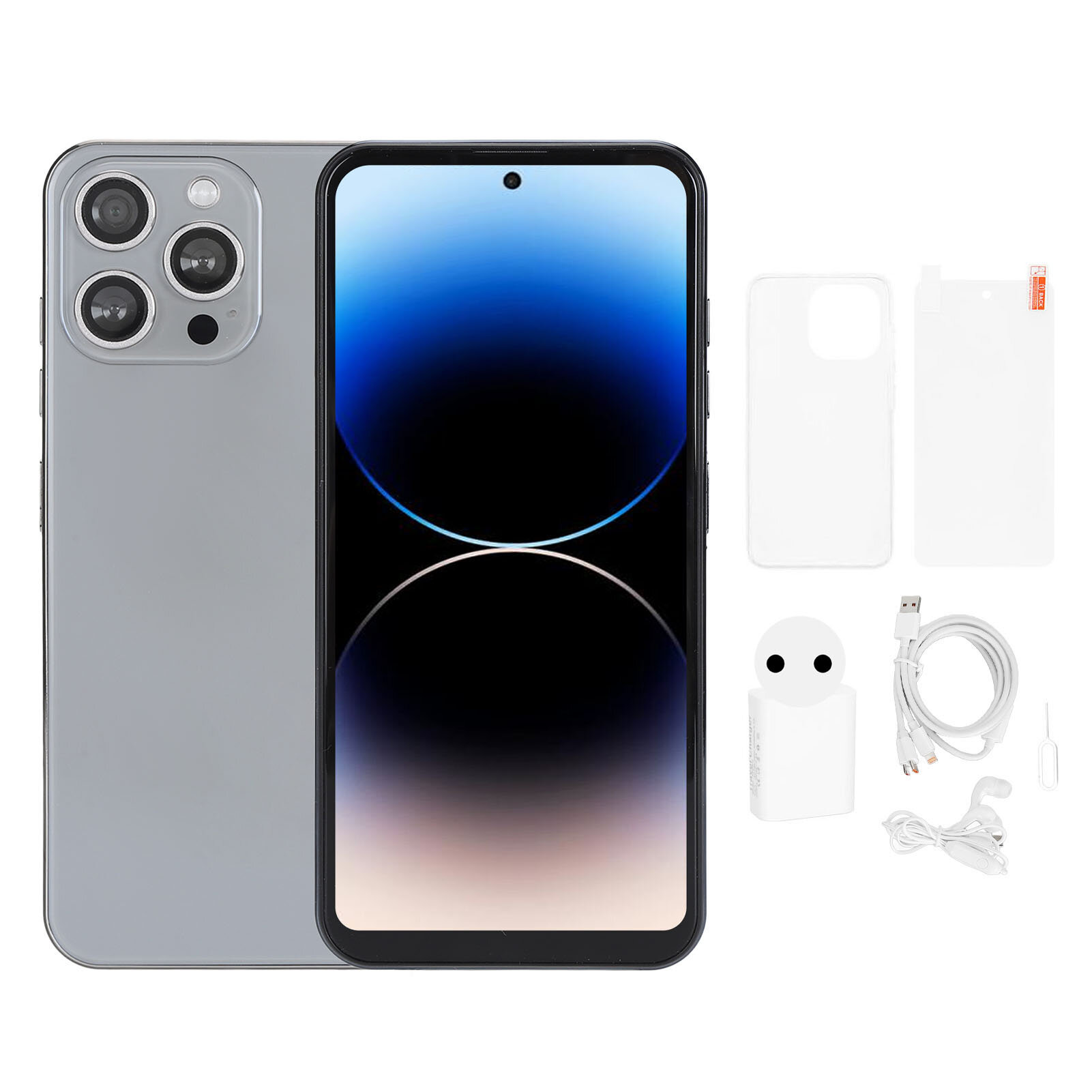 Разблокированный смартфон с экраном 6,7 дюйма Ultra HD, 4G, восьмиядерным процессором, 8 ГБ оперативной и 256 ГБ встроенной памяти, поддержкой двух SIM-карт и режима ожидания для двух сетей, операцион