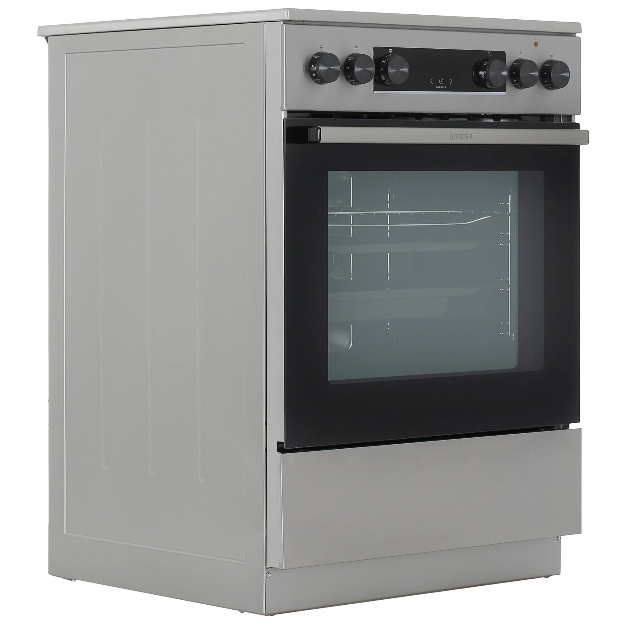 Электрическая плита Gorenje GECS6C70XC, стеклокерамическая, цвет серебристый