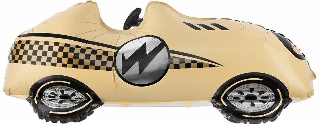 Шар фольгированный Falali 43', 109 см Фигура, Гоночная машина, Формула 1, Желтый