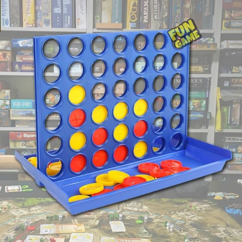 Connect 4 Четыре в ряд логическая развивающая настольная игра "Пятнашки в ряд" для детей без батареек, игровое поле