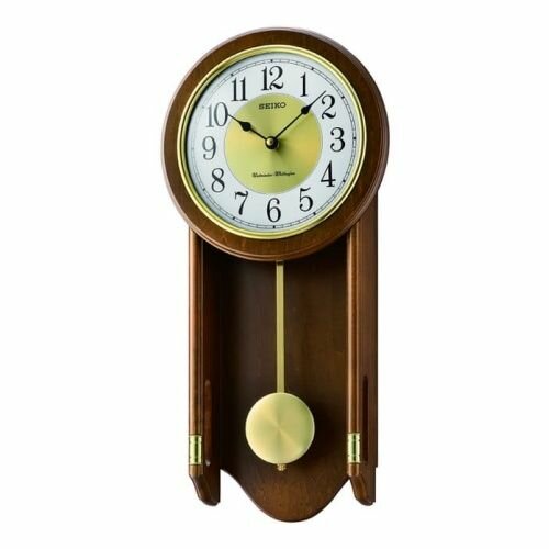 Настенные часы с маятником Seiko Quartz Wall Clock QXH073BN