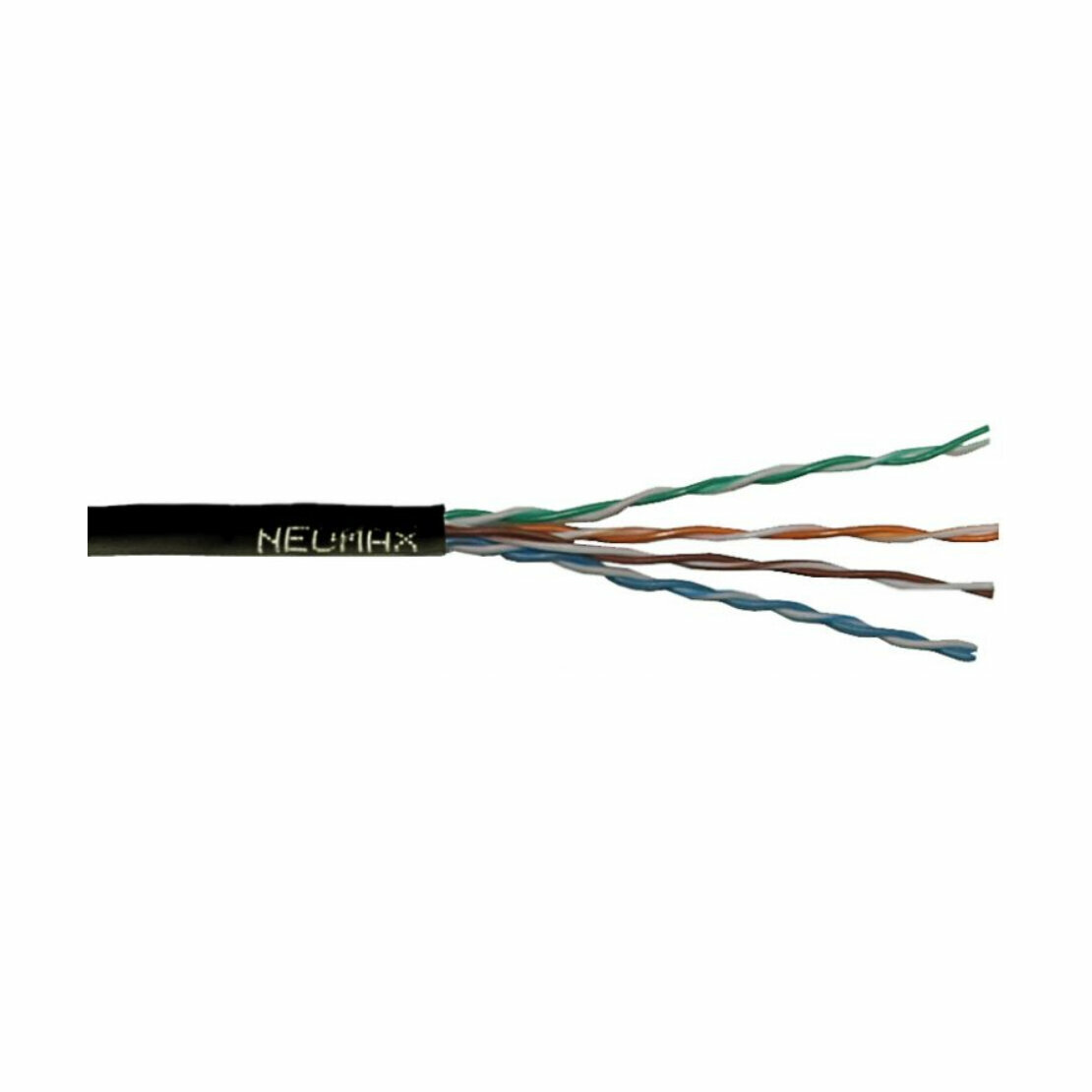 Кабель NEOMAX NM11031 U/UTP, cat.5e 4 пары, 305 м, 0.48 мм, 24 AWG, медь, внешний, PE, черный