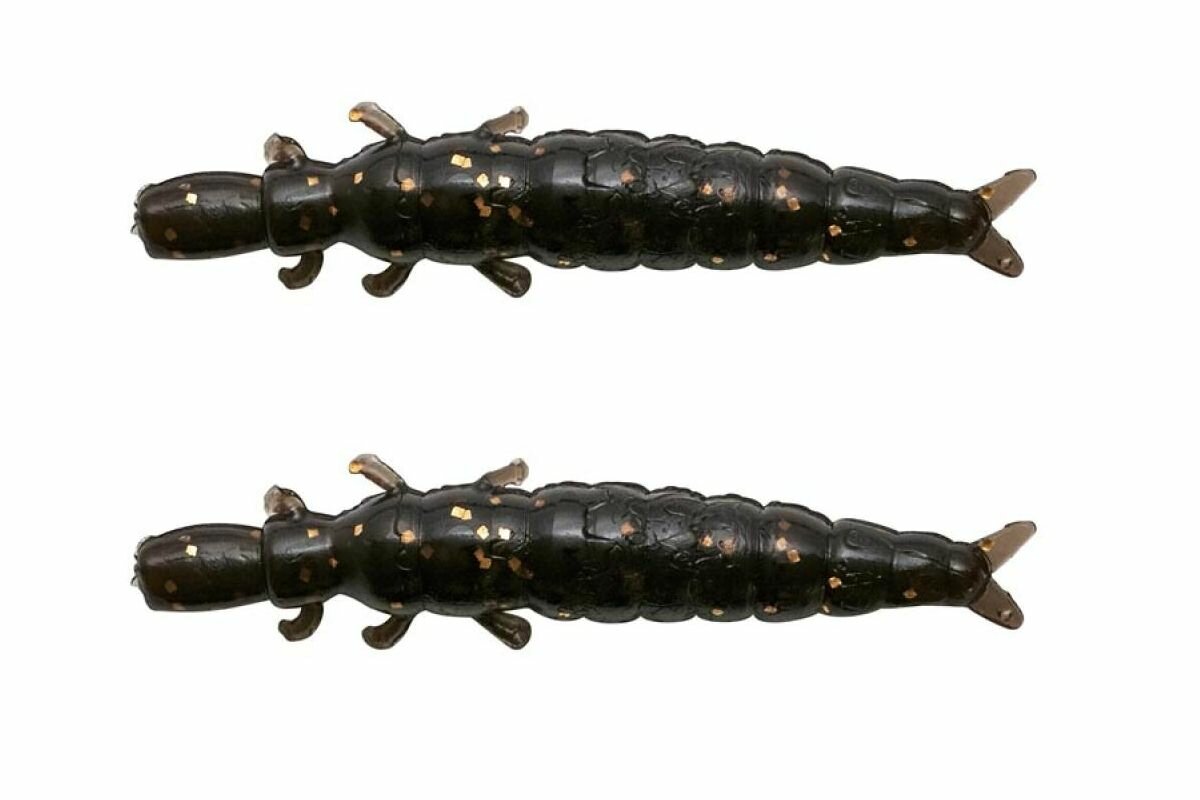 NIKKO Приманка Dappy Caddisfly #Brown Gold Glitter, L 38 мм, 5 шт/уп, 2 уп