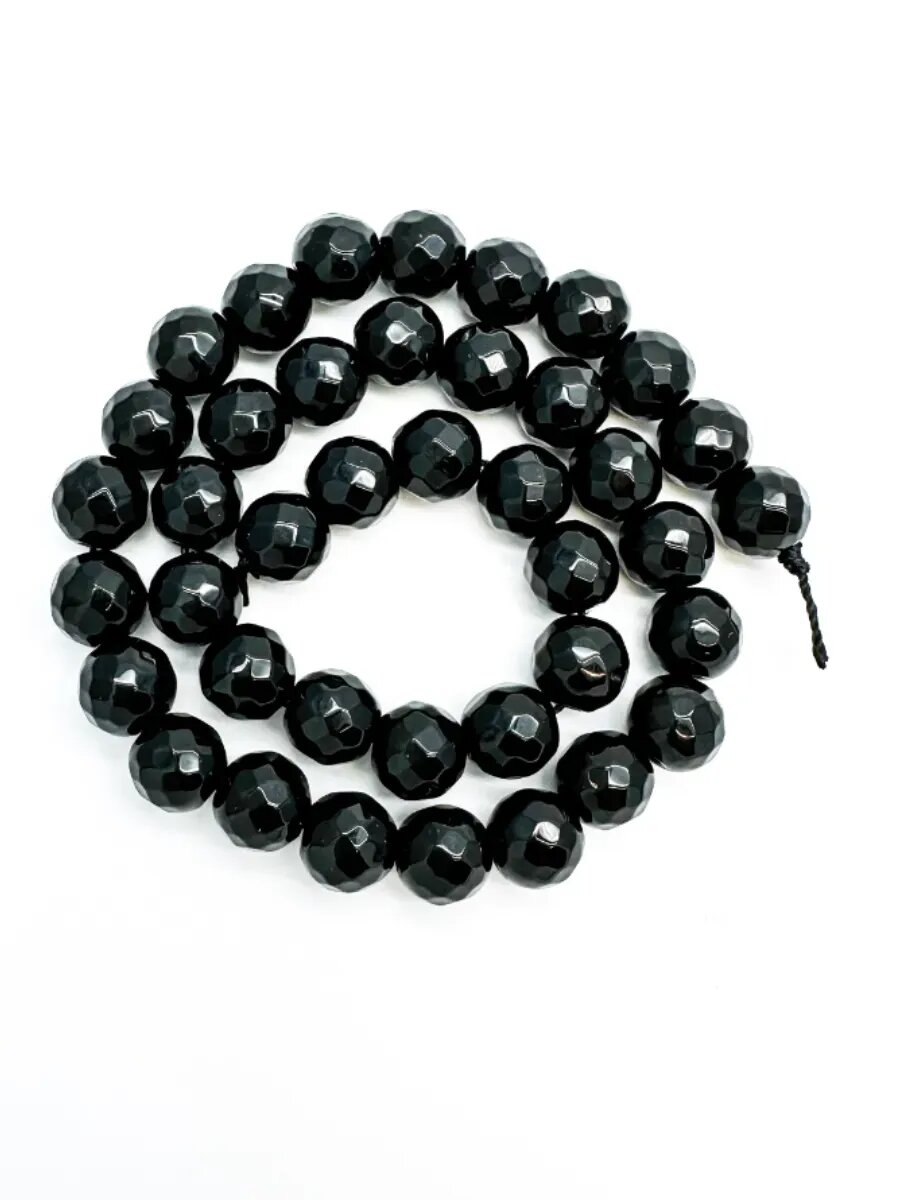 0622 Агат Бразилия природные камушки граненые 10мм 1 шт люкс