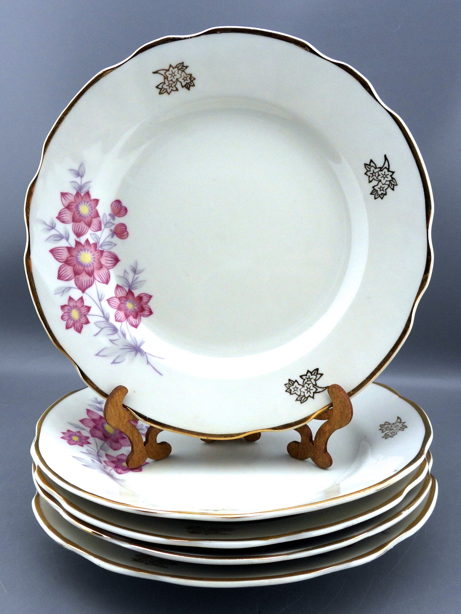 5 тарелок 19,5 см фарфор Коростень СССР 1970-е гг