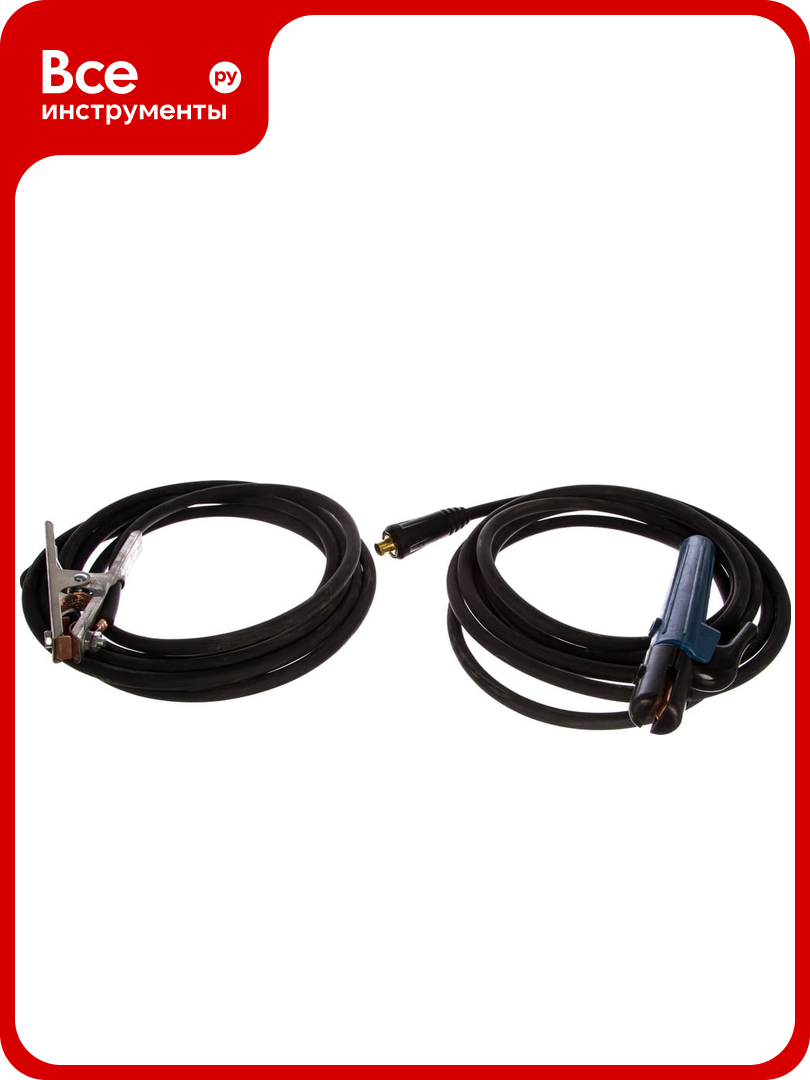 Комплект сварочных проводов КГ25 (5+5 м; 300 А; DX50; сечение 25 мм²; медь) Gigant G-817 надежной конструкции