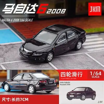 Машинка JKM Mazda 6 2008 1:64 металлическая Черный, Violet