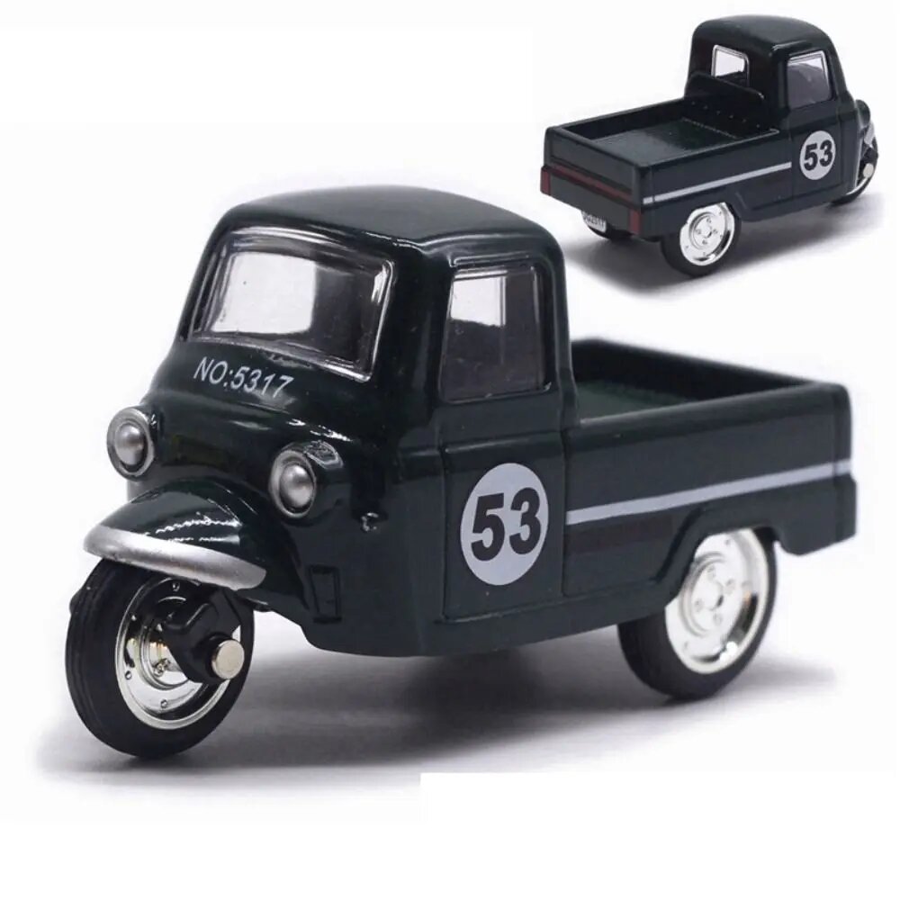 Модель мотокузова 1:43, черный, Dark Green tricycle