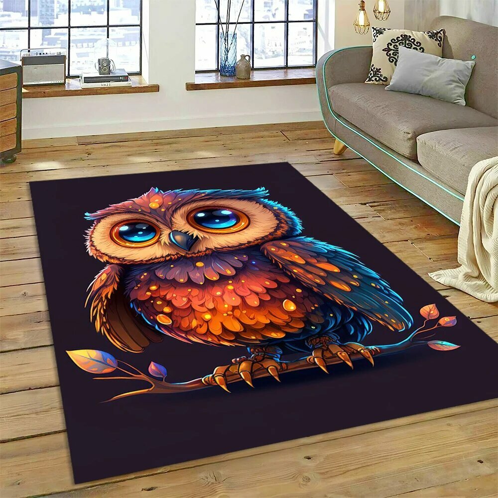 Ковёр LOUSIDREAM мультяшные совы, 23, 60x90cm