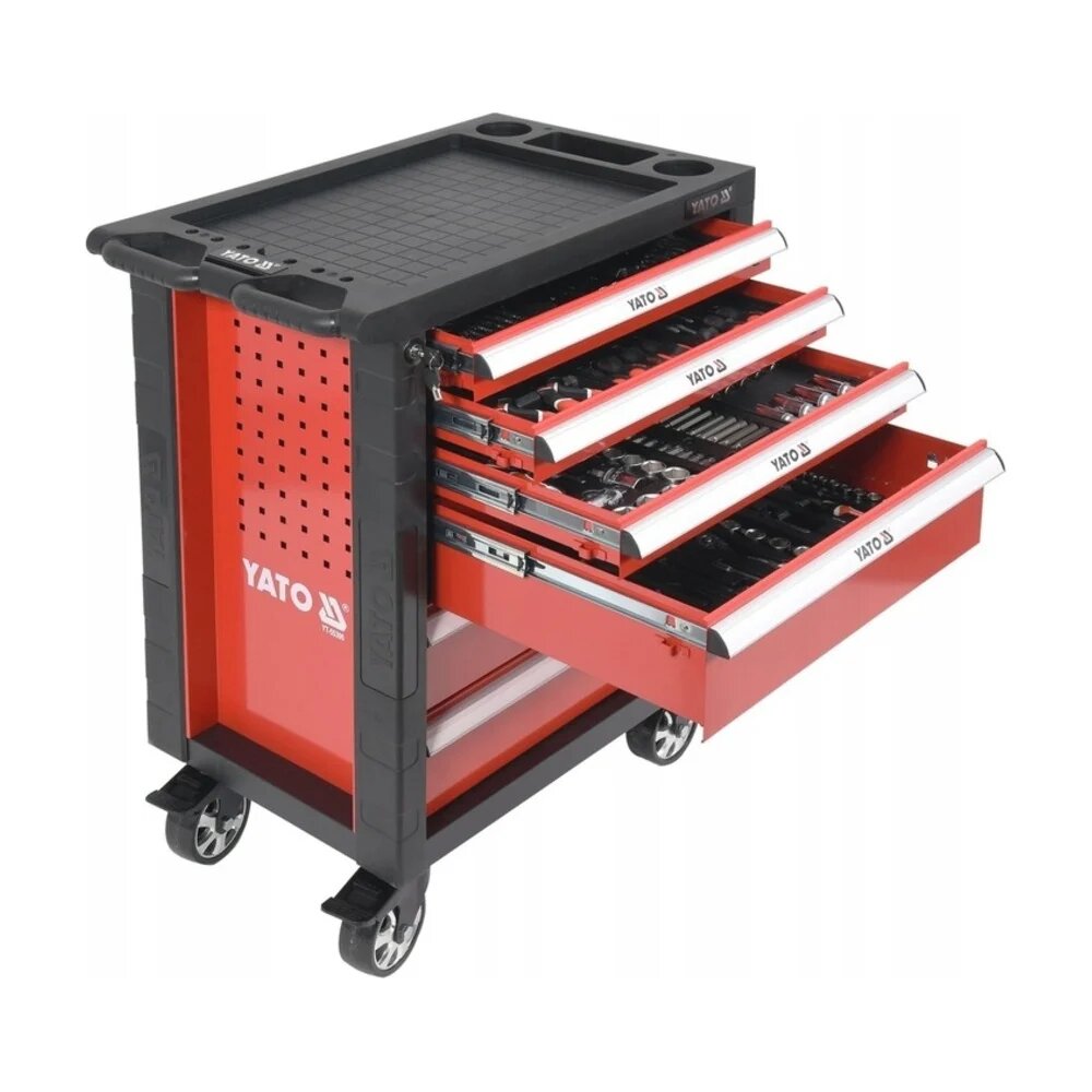 Инструментальная тележка YATO 177 предметов, 6 ящиков YT-55300