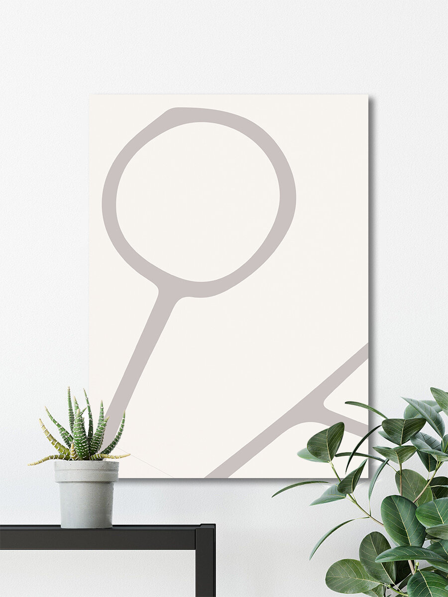 Сканди / Модерн, картина икеа / на стену для интерьера - черно белая, 40х60 см.