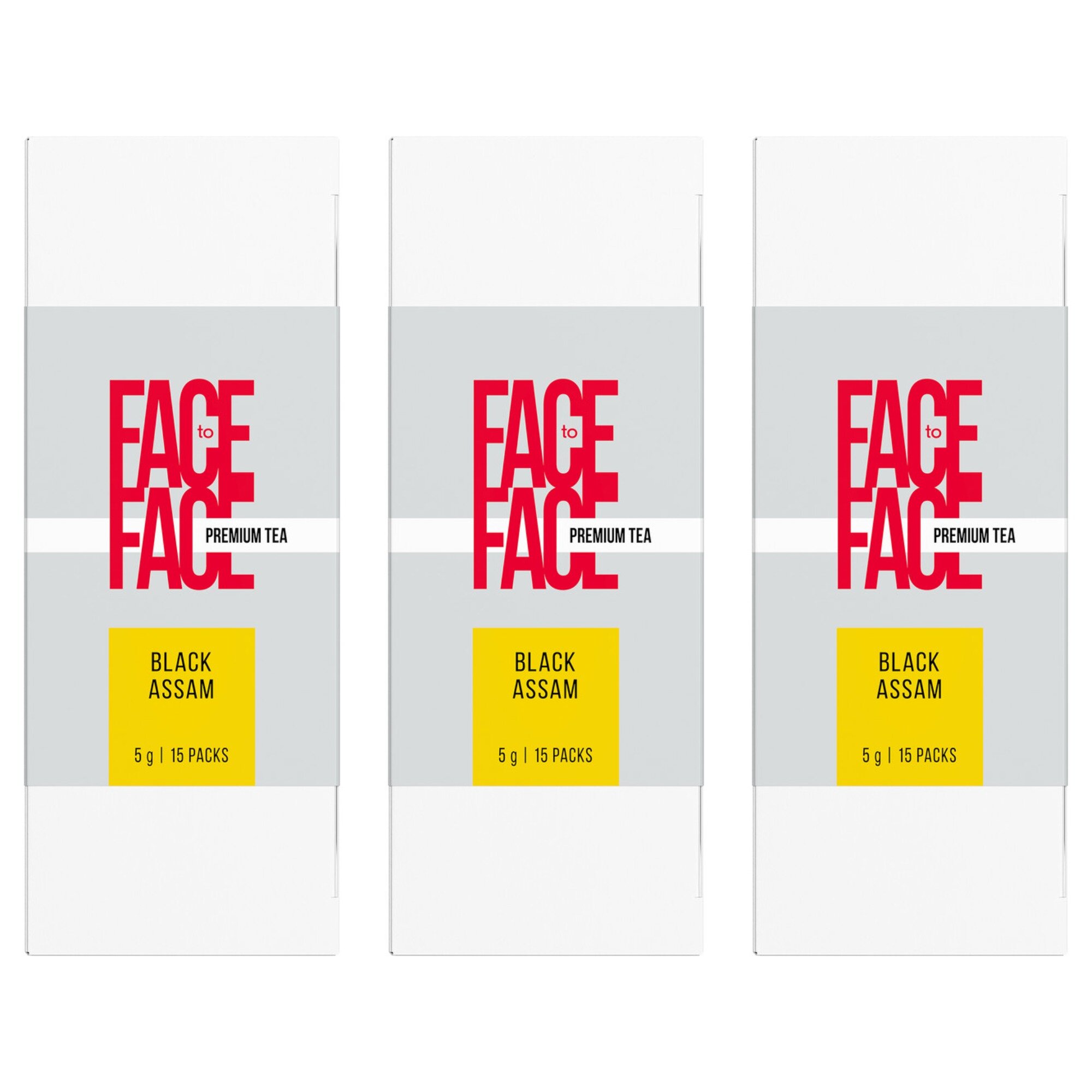 Чай пакетированный Face to Face, Black Assam, 15 пакетиков, 3 уп