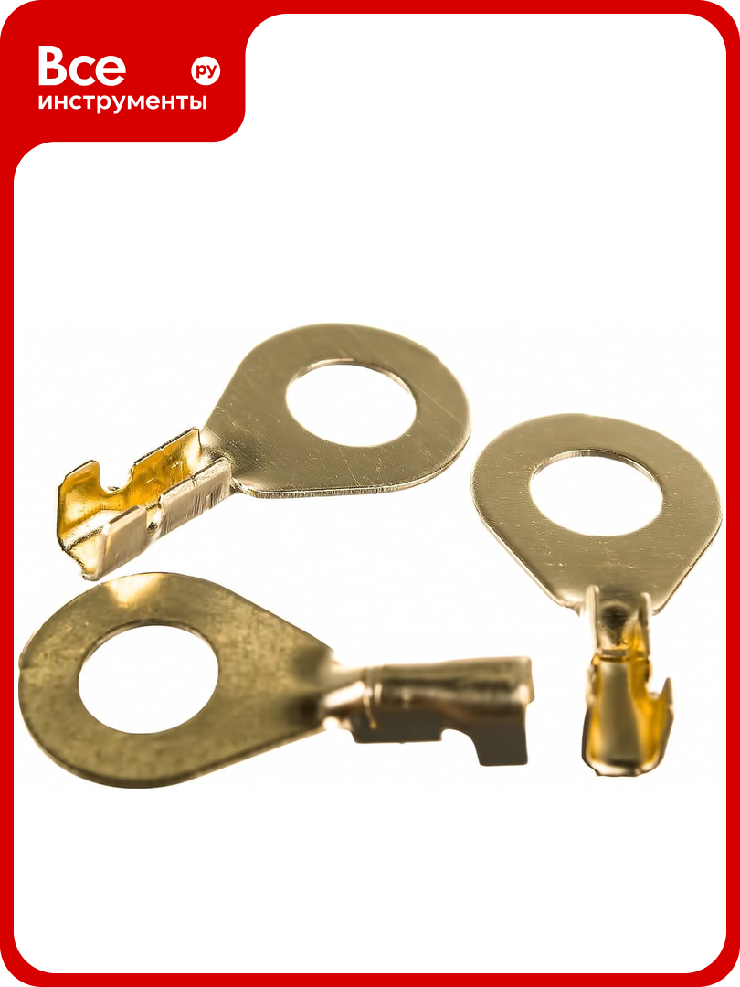 Кольцевой наконечник REXANT, d6.2 мм, 0.5-0.8 мм2 100 шт, для создания качественного подключения электрооборудования