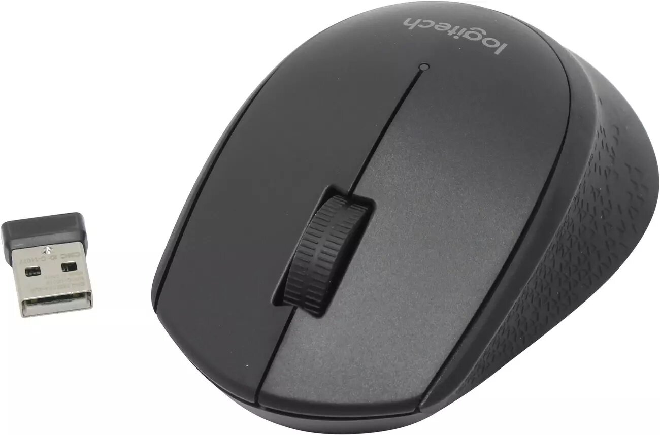 Беспроводная мышь Logitech M280 черный, 1000 dpi, светодиодный, USB Type-A, кнопки - 3