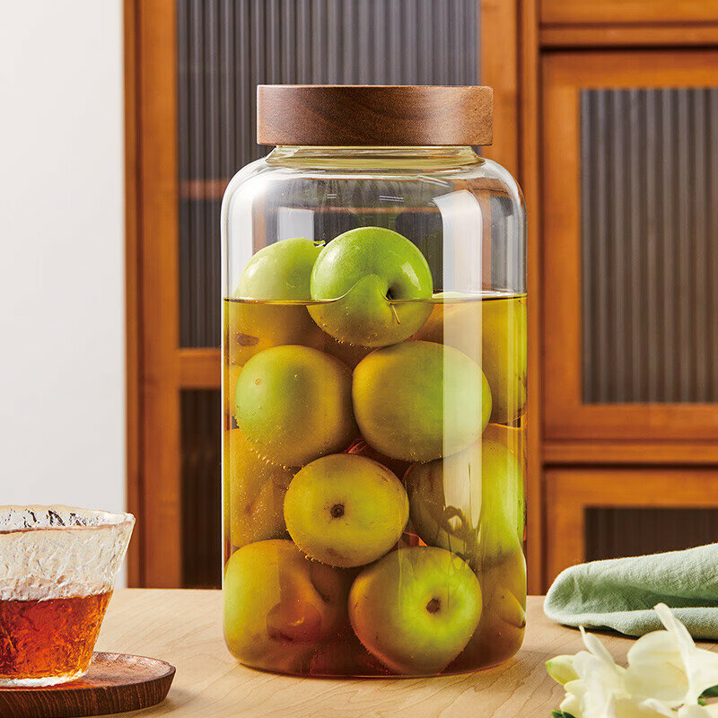 Scybe Glass Sealed Jar for Soaking Wine, Heat-resistant Glass Sealed Jar for Soaking Wine, Special Bottle for Pickling, Russian 2300ml Jar