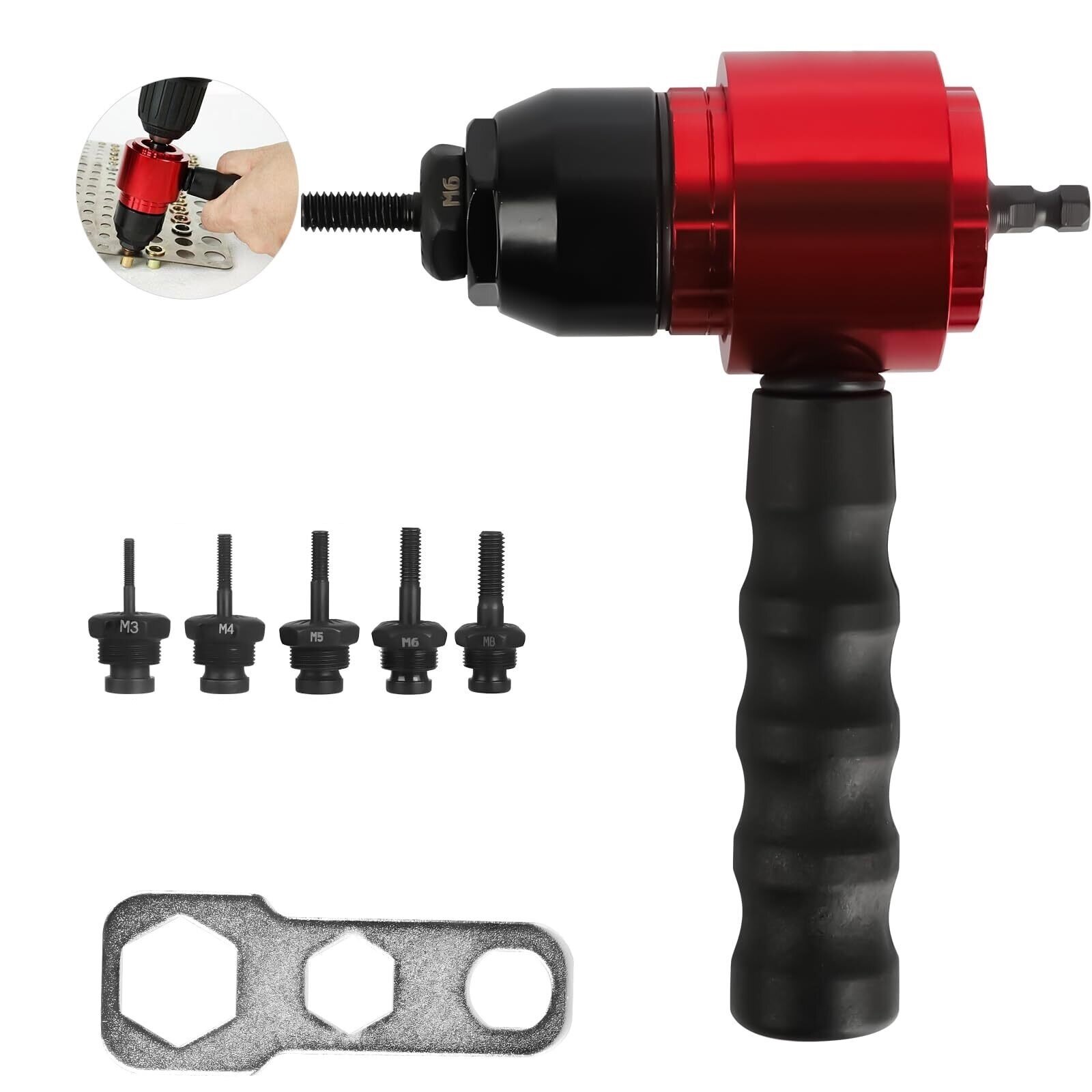 Адаптер для сверления заклепочных гаек, подходит для дрели 12-14.4В