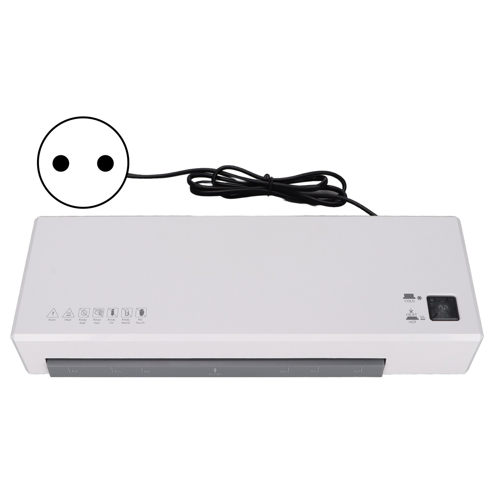 Портативный ламинатор 9 дюймов формата A4, высокоскоростной, с функцией горячего и холодного ламинирования, оснащен кнопкой защиты от застревания ABS-пластика, подходит для дома, офиса и школы.