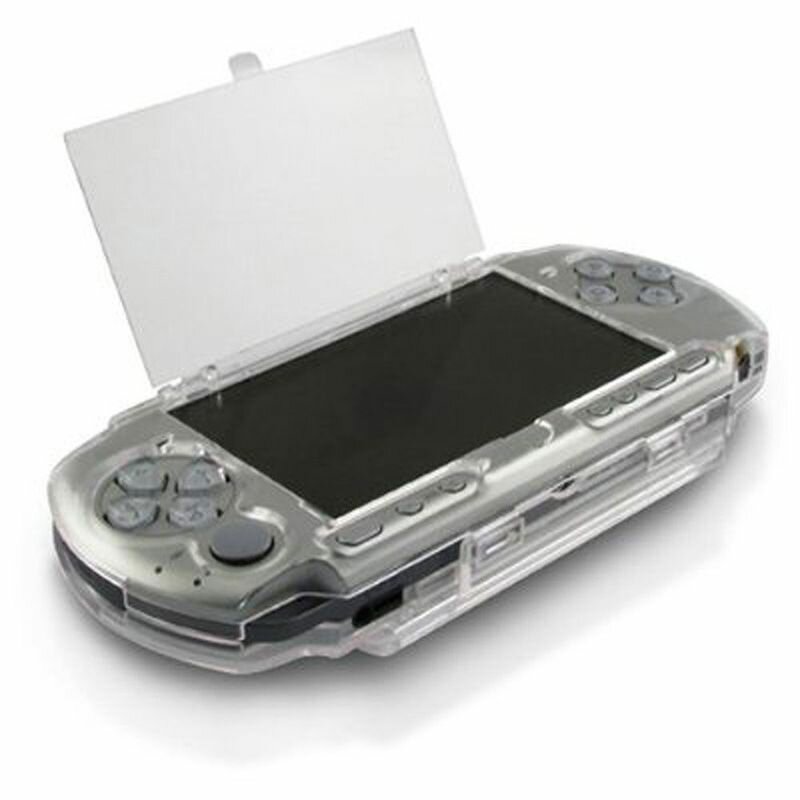Противоударный чехол корпус для игровой приставки Sony PSP 2000 3000 прозрачная