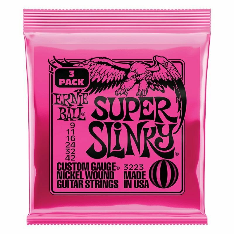 Ernie Ball 9-42 Super Slinky 3223, 3 комплекта