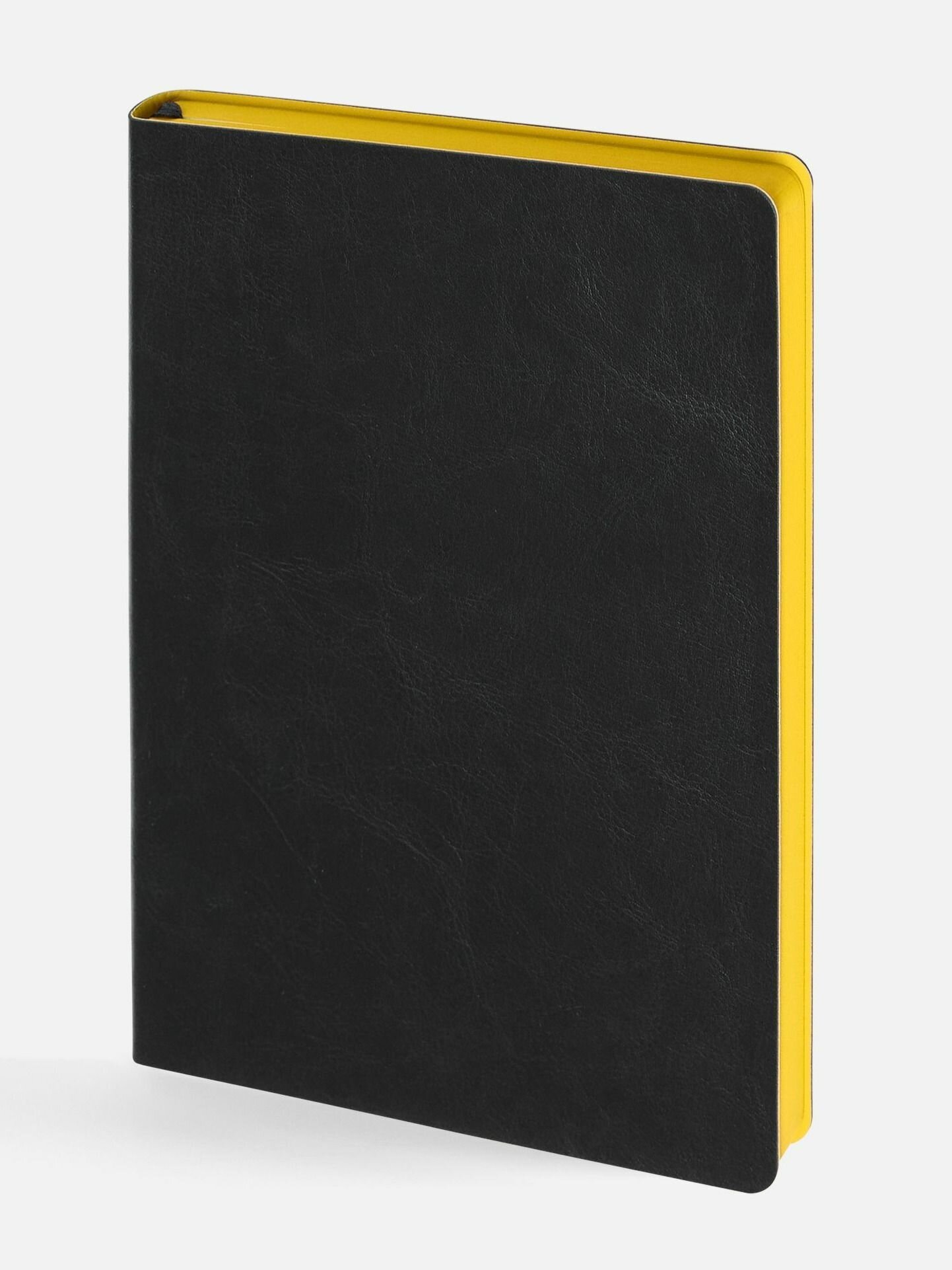 Ежедневник недатированный А5 с гибкой обложкой, планер школьный для учителя, Doppio, черный с желтым
