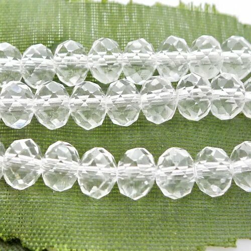 Хрустальные бусины-рондели Azapias 2-14 мм 8mm 360pc, 401crystal clear whi