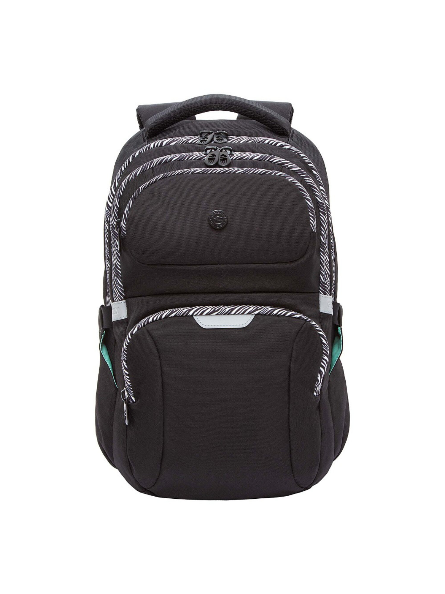 Рюкзак городской молодежный GRIZZLY, RD-542-1, зебра, 27х41х17