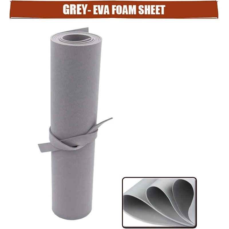 2 шт./1 шт. пена EVA, толщина 1/2/3/5/8/10 мм, звукопоглощающая 1Pc 3mm 35x50cm, серый