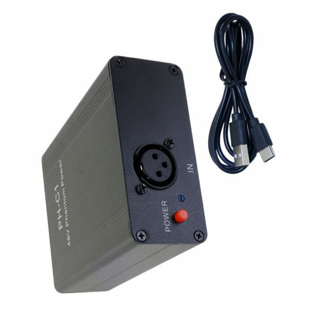 Уличный портативный конденсаторный микрофон с фантомным питанием 48 В (с аккумулятором)