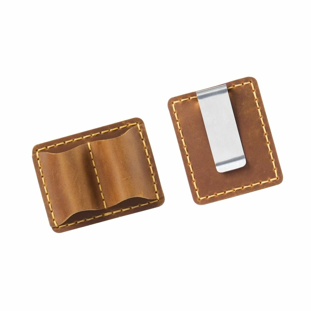 Кожаный держатель для ручек и блокнота