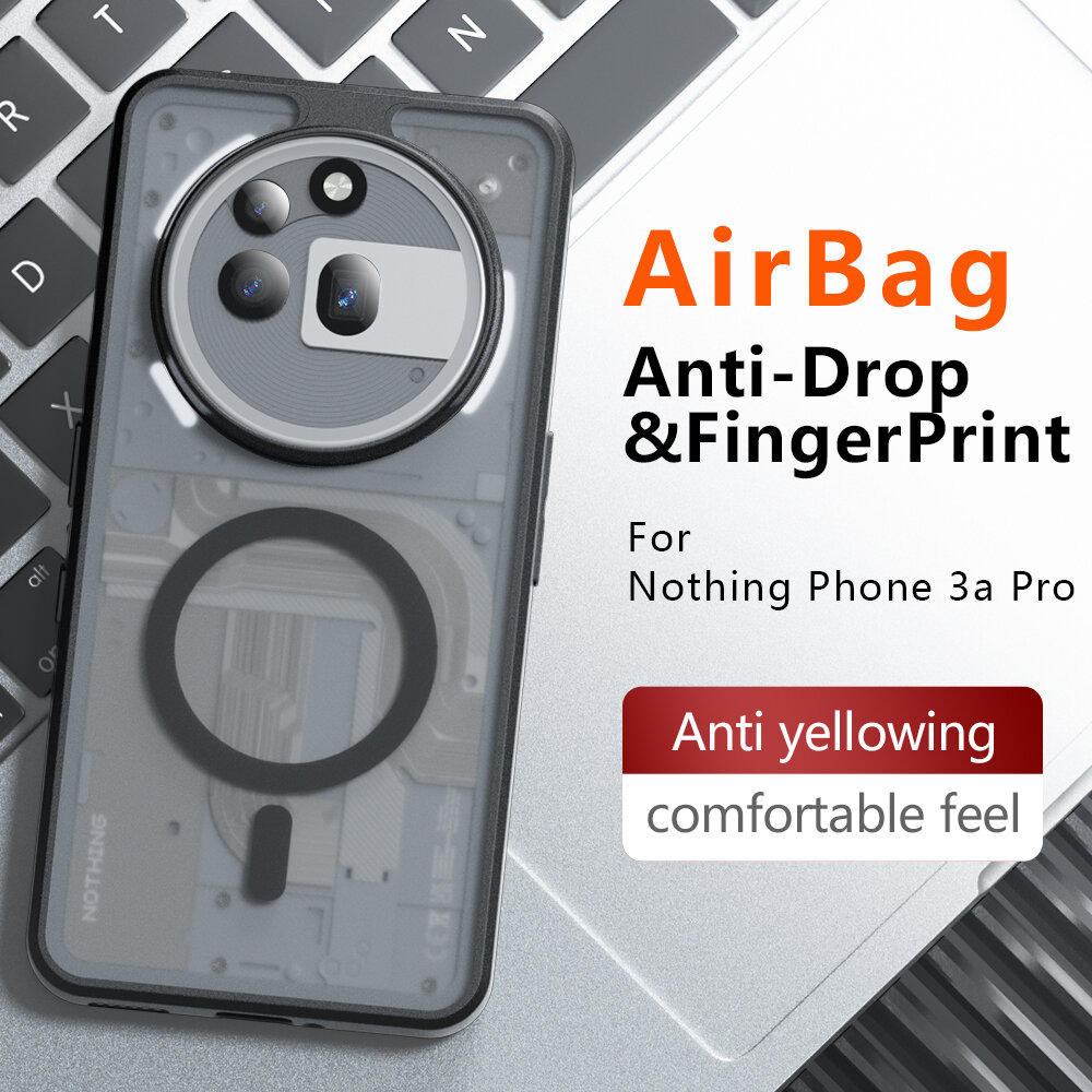 Подходит для Nothing Phone 3a Pro / Нафинг Фон 3а Про Чехол для смартфона, подставка, полупрозрачный,360° Полная защита, накладка, поликарбонат (PC), MagSafe, защита камеры, ударопрочный, усиленные углы