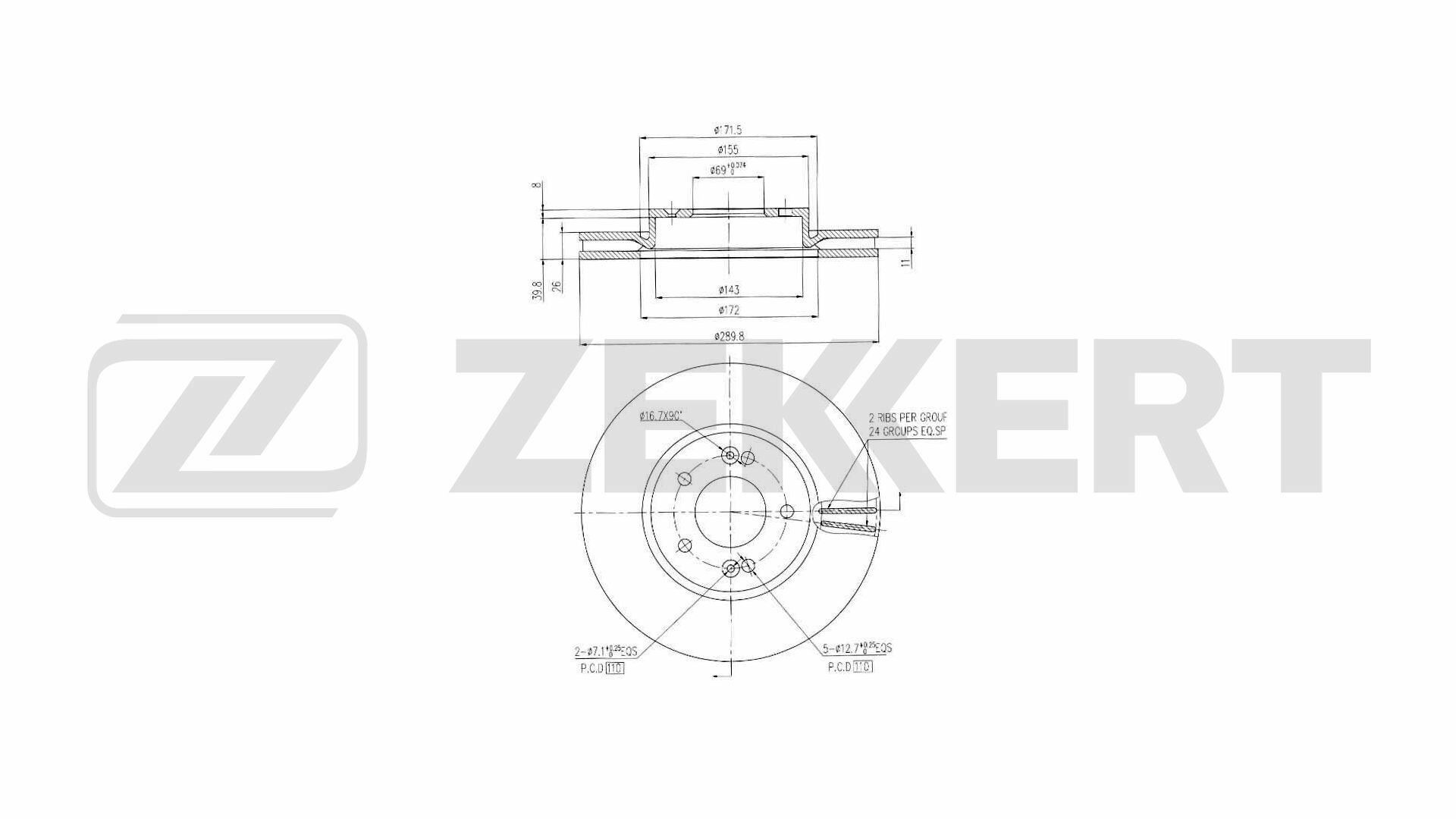 Диск тормозной передний Changan CS35 Plus 18-