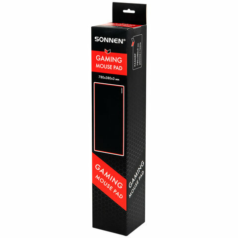 Коврик для мыши и клавиатуры большой SONNEN "CYBER OUTLAW 2.0" 780х380х3мм, черный, 513960