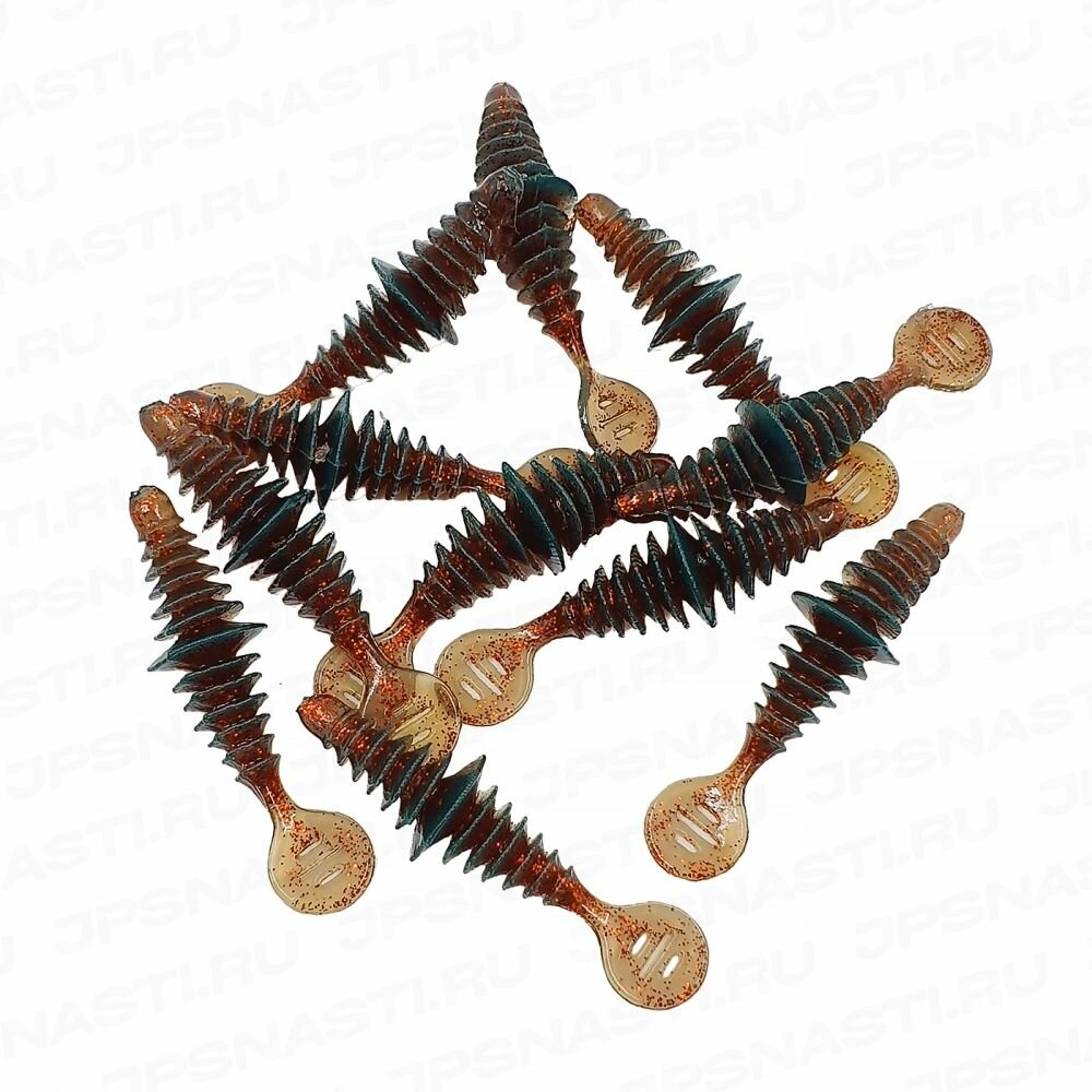 Силиконовые рыболовные приманки Eleven Lures Sign 2, 10 шт, #Motor Oil