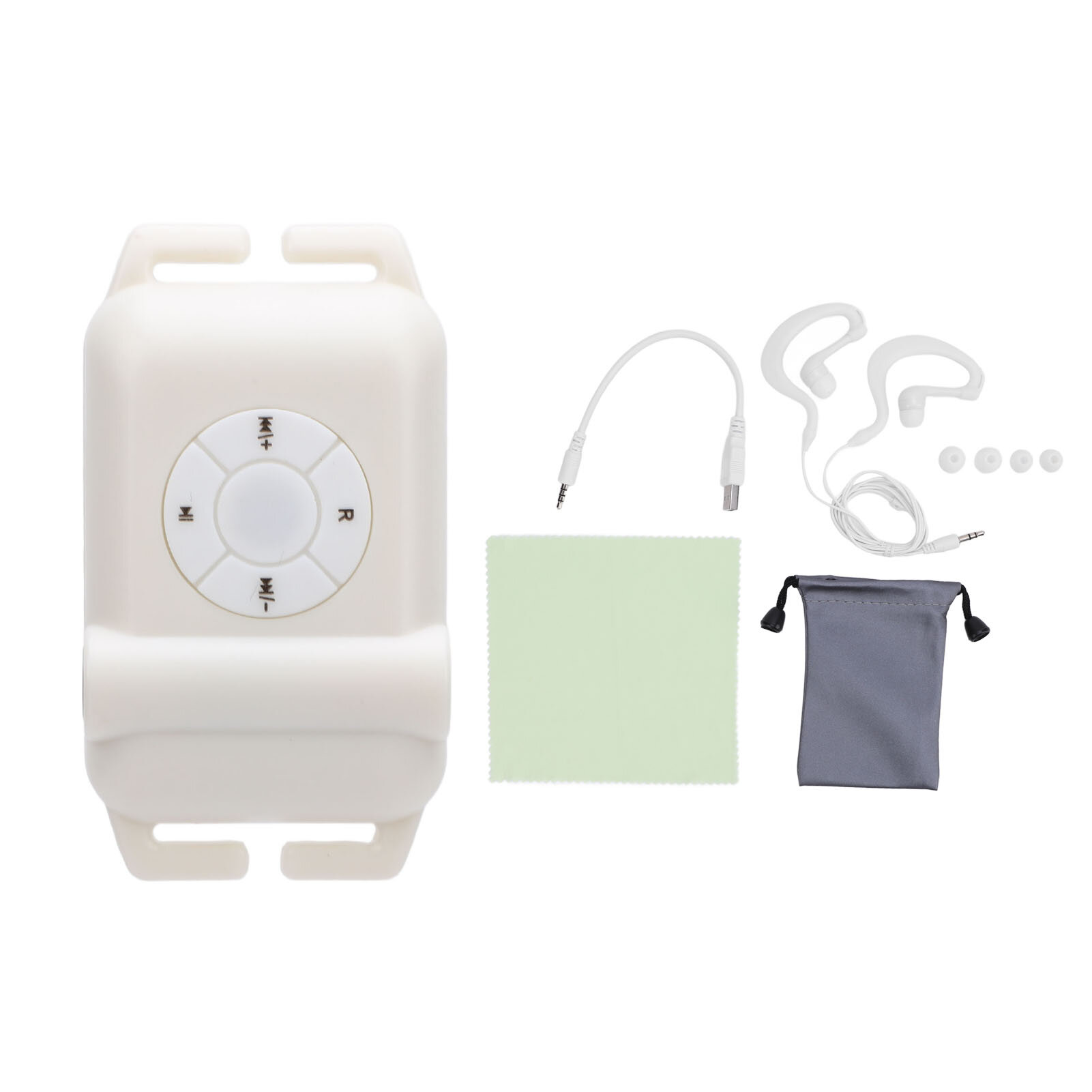 MP3-плеер с защитой от воды IPX8 и наушниками, 8 ГБ, музыкальный проигрыватель для плавания, серфинга, бега, поддерживает воспроизведение MP3, WMA, белый