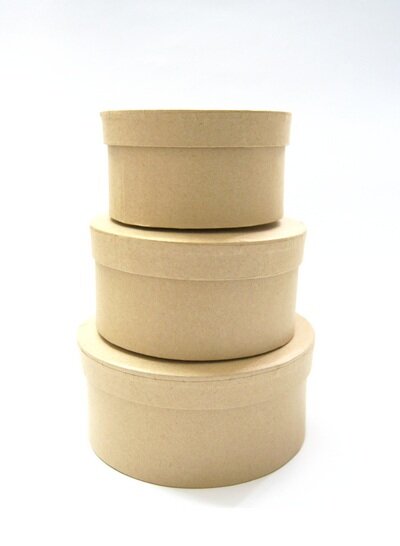 Набор крафтовых коробок, круглые,3 в1 , SOVUSHKA