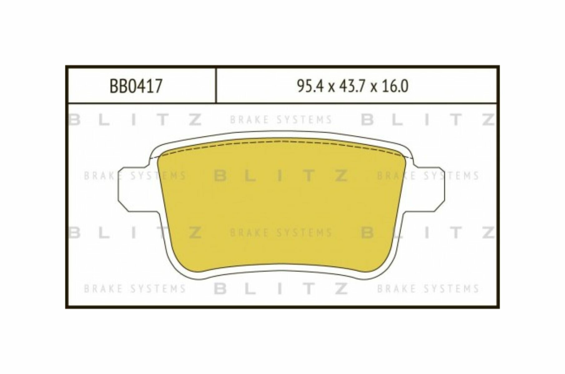 Колодки Зад. renault Kangoo 08=>(Blitz Bb0417)