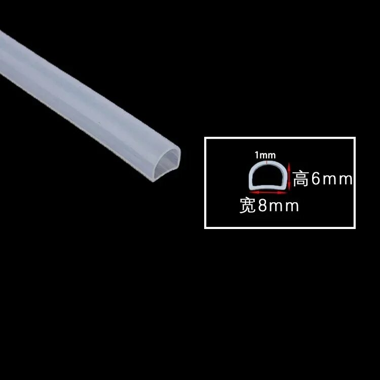 Силиконовая уплотнительная лента D-образная 1-5 м 04, 5М