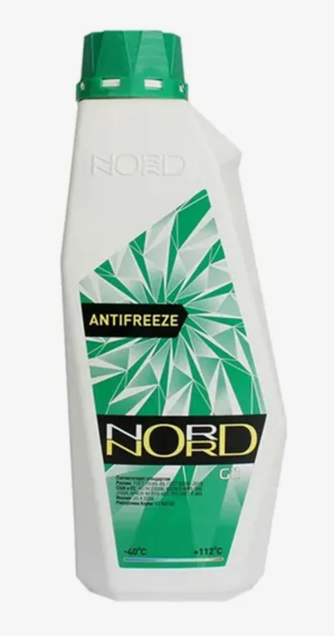 Антифриз nord high quality antifreeze готовый -40c зеленый 1 кг
