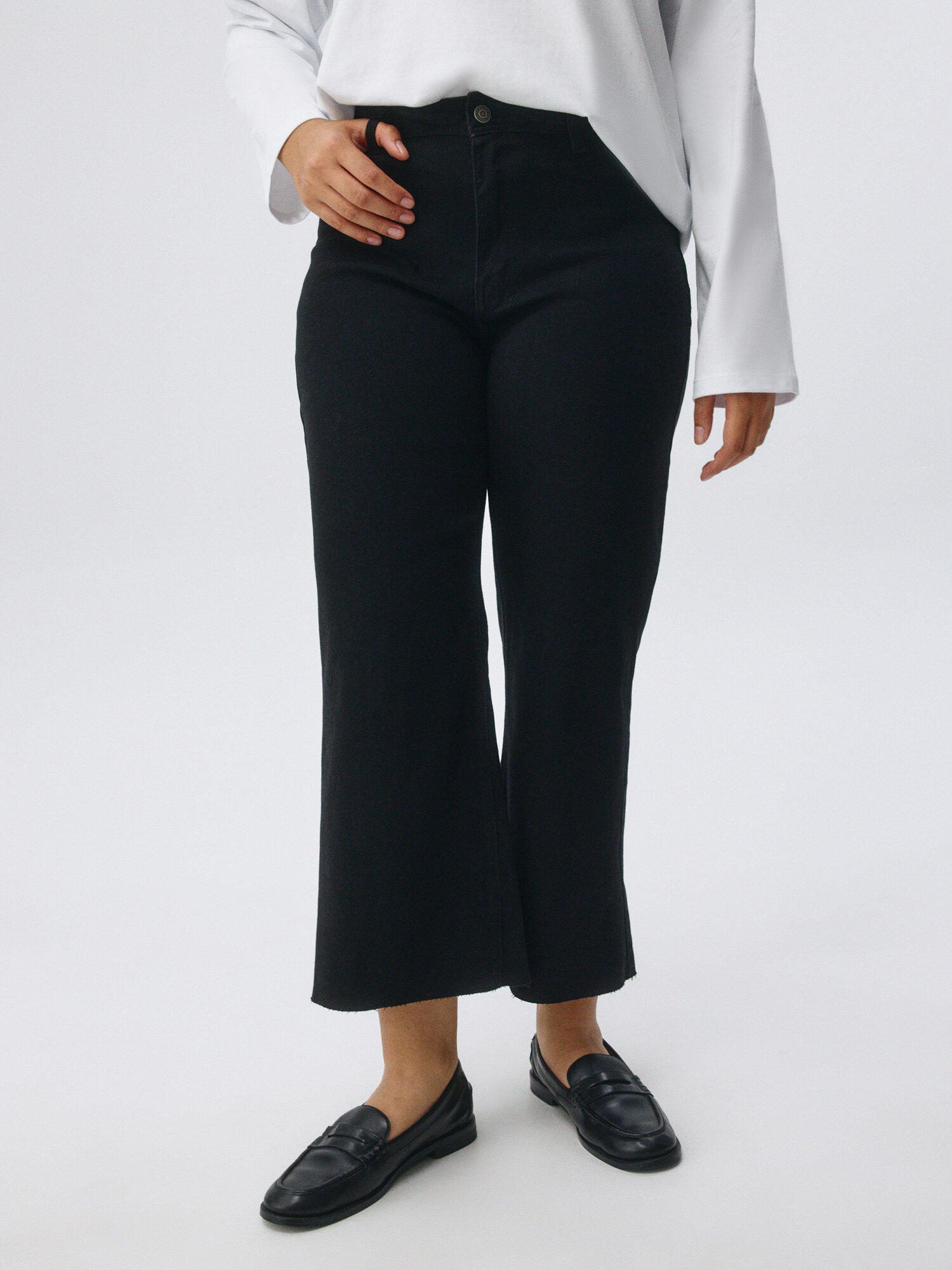 Джинсы кюлоты 