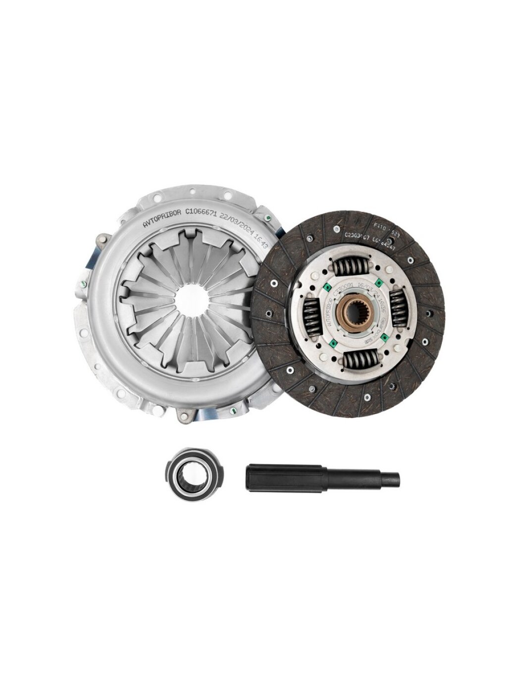 Сцепление в сборе 2190 "AVTOPRIBOR" (с тросовой КПП 2181) с подшипником 2181 (комплект)