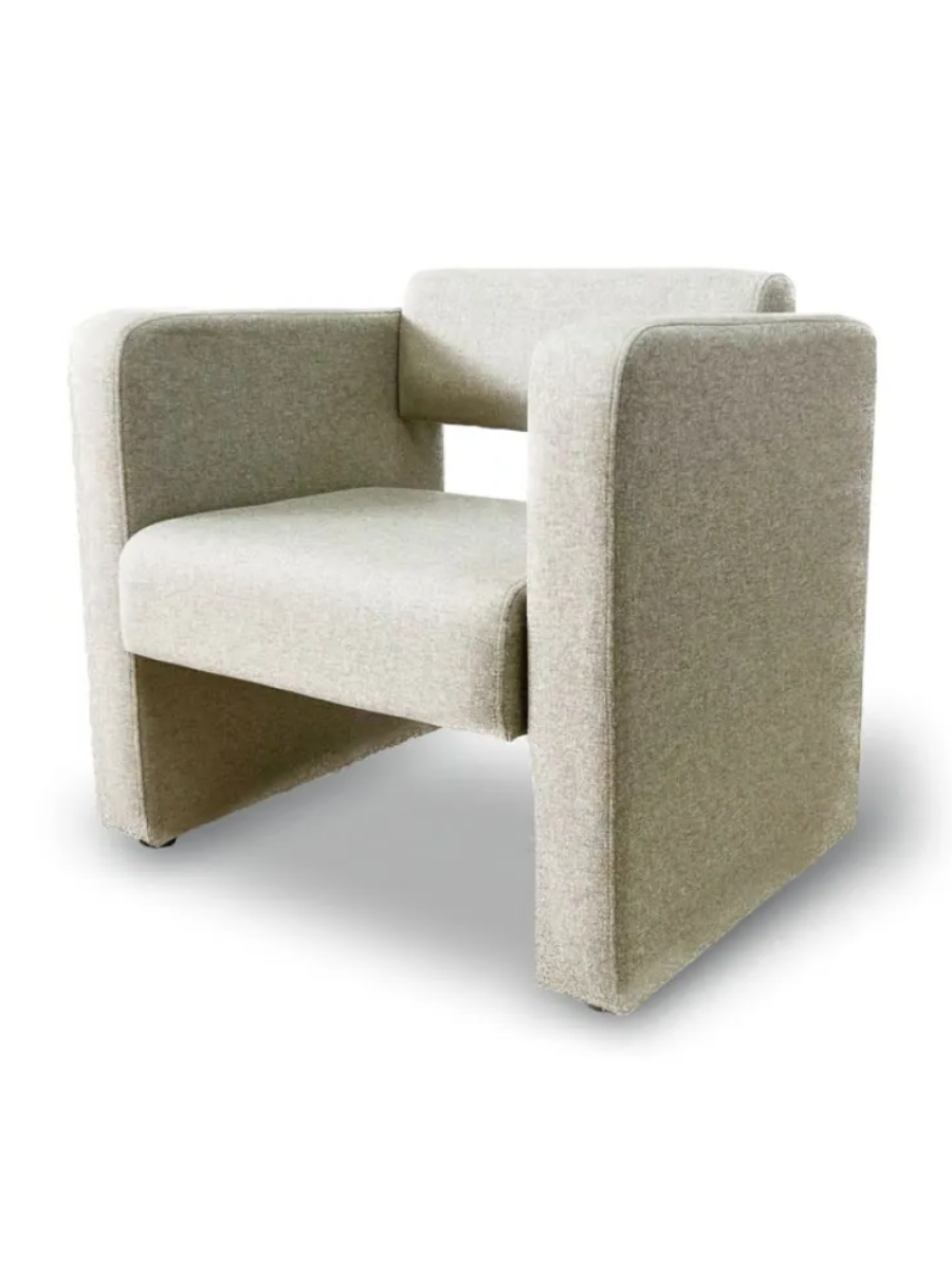 Кресло плаза 78х61х71 см, мягкое, нераскладное, бежевая рогожка