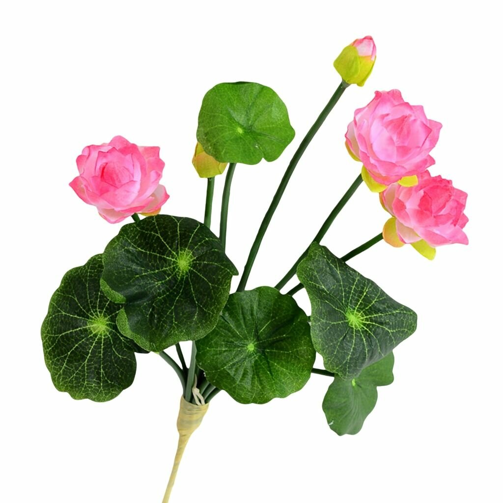 Букет для украшения из искусственного цветка лотоса-темно-розовый