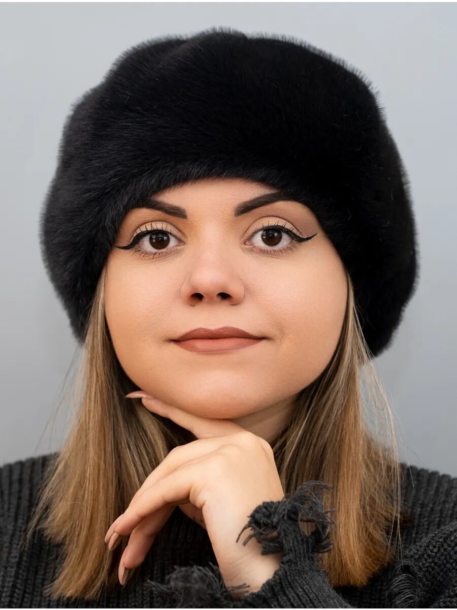 Берет Шапки из искусственного меха 2025 г . для женщин