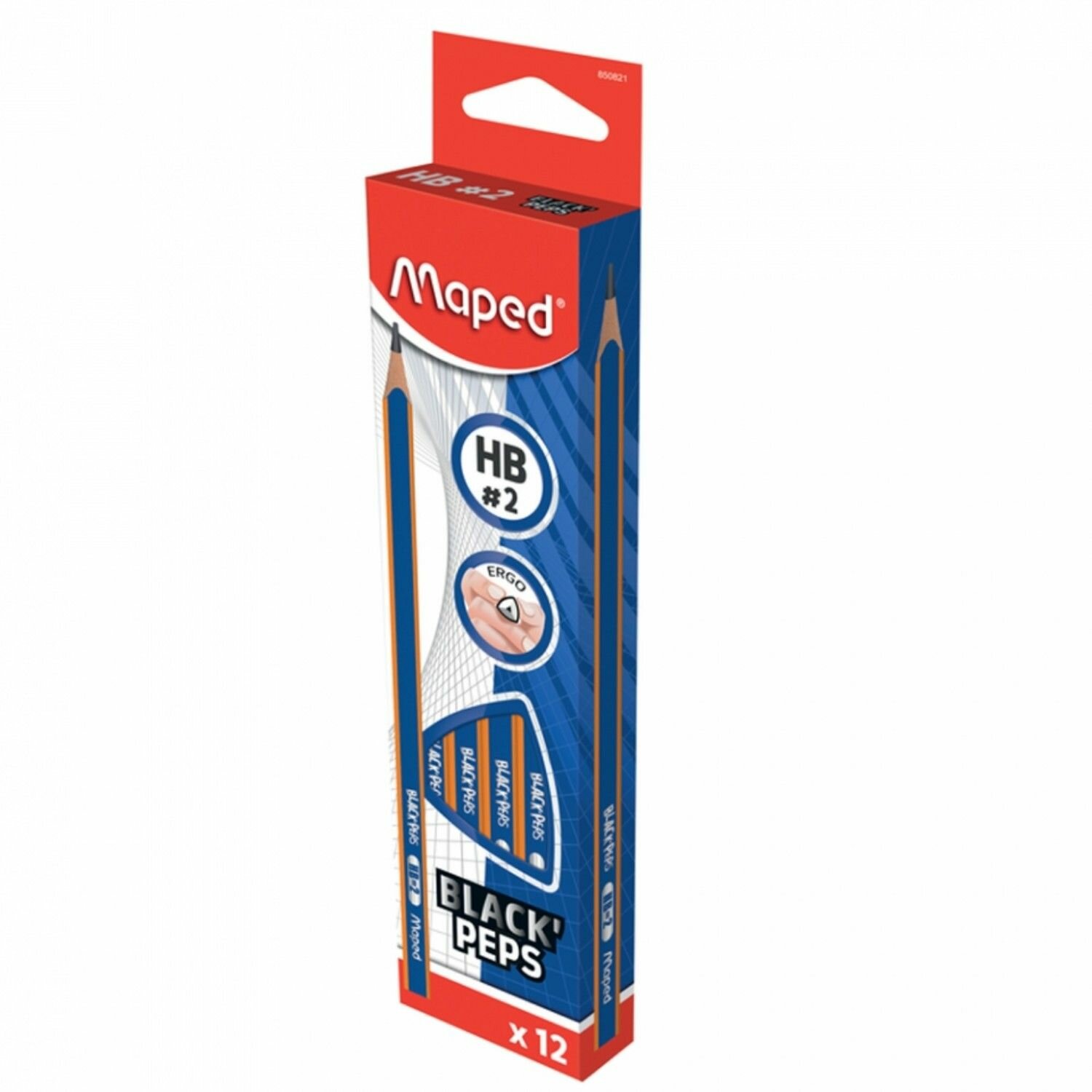 Карандаш NAVY PEP'S НВ треуг, пластиковый. Комплект из 12 карандашей