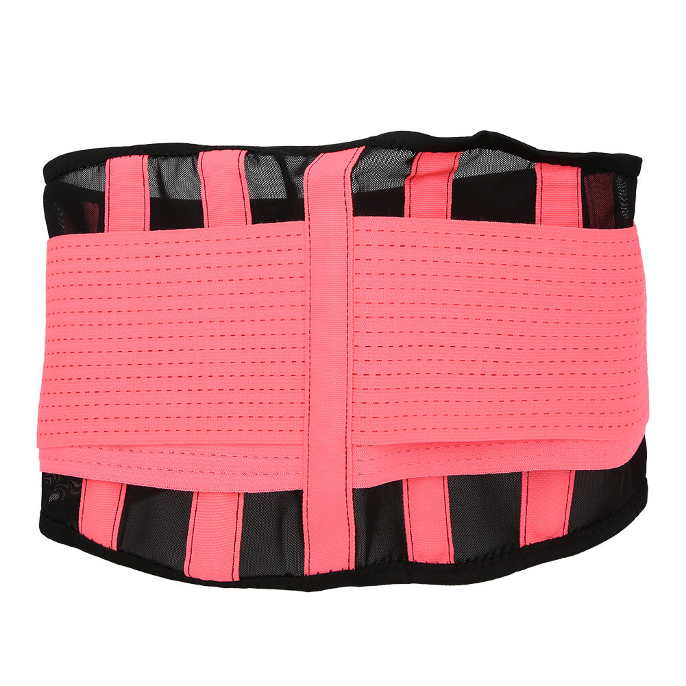 Дышащий сетчатый поддерживающий пояс для упражнений. Тренажерный зал для фитнеса и талии для мужчин и женщин. Розовый