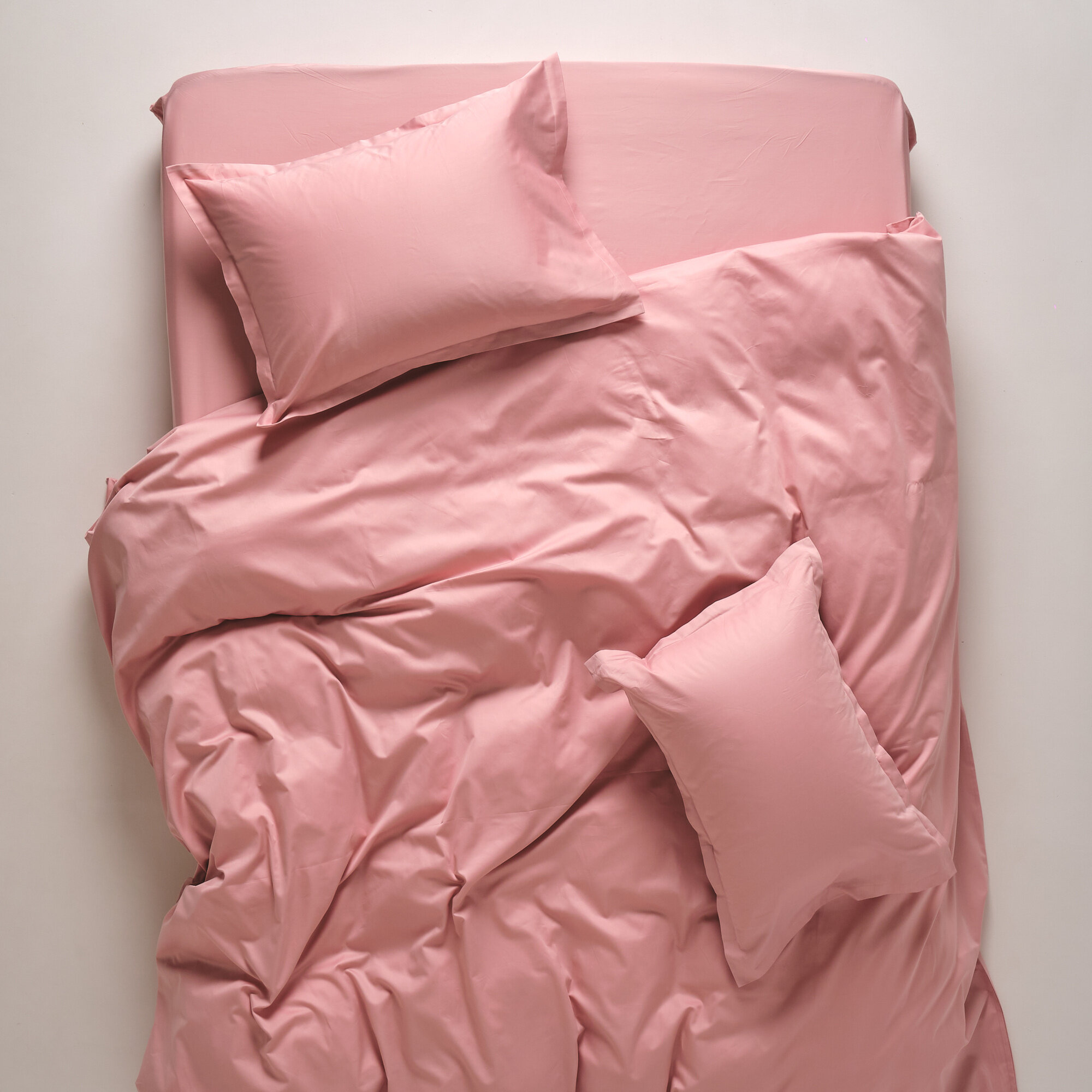 Постельное бельё PRIDANOE Soft Pink, мако-сатин 100%, 2-спальный комплект, розовое