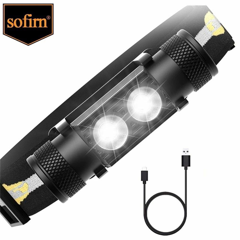 Sofirn H25S налобный фонарь 18650 двойной Luminus SST40 LED 1200lm USB Перезаряжаемая лампа!