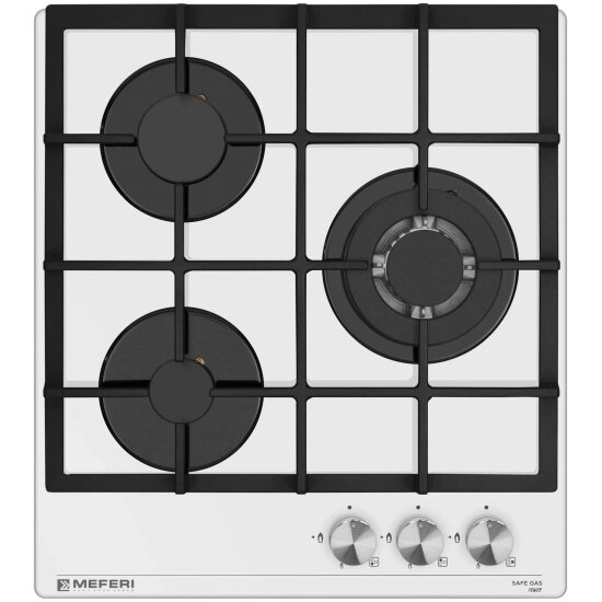 Газовая варочная панель Meferi MGH453WH GLASS POWER