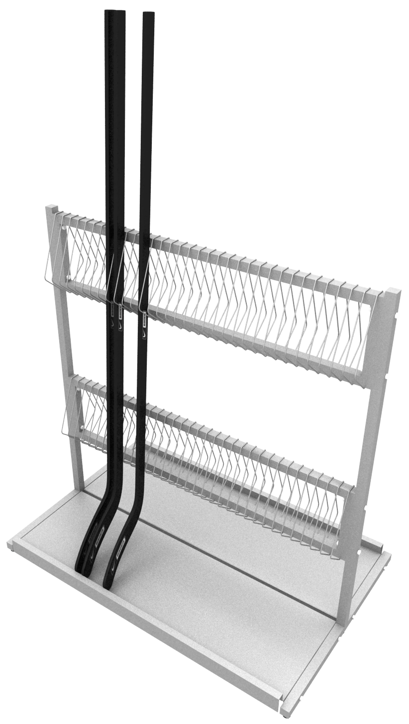 Стойка накопитель для 66 клюшек хоккей, двух-сторонняя, разборная, металл